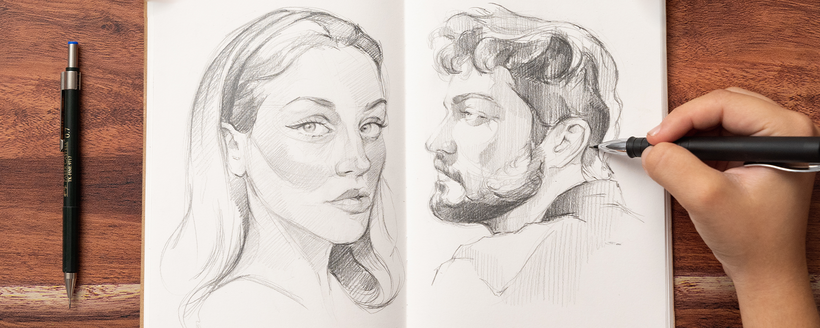 Online Course - Graphite Line Drawing for Portrait Sketchbooking (Anaïs ...
