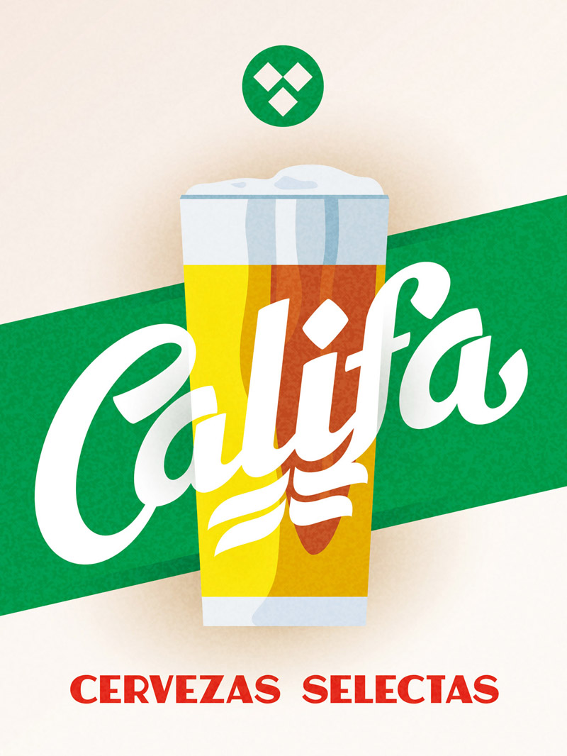 Cervezas Califa. Lettering y Rótulos | Domestika